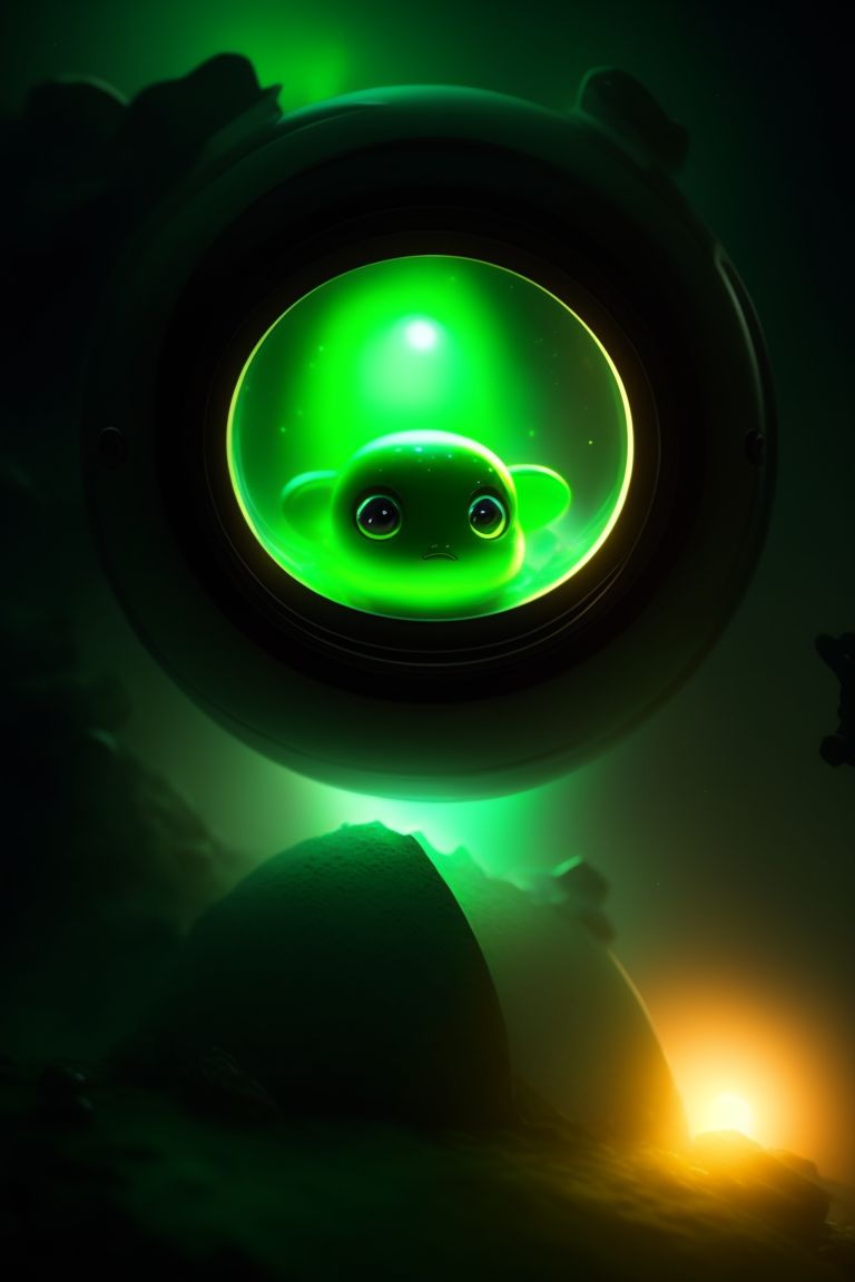 moral-turtle525: a cute green alien entering through a window during a ...