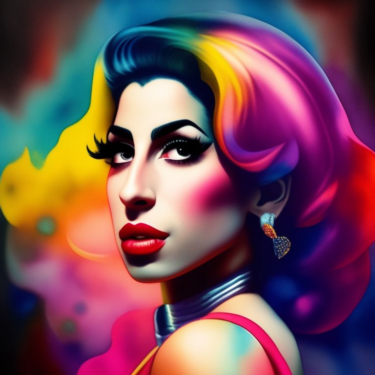 full-coyote435: Fantasy watercolor artwork featuring Amy Winehouse ...