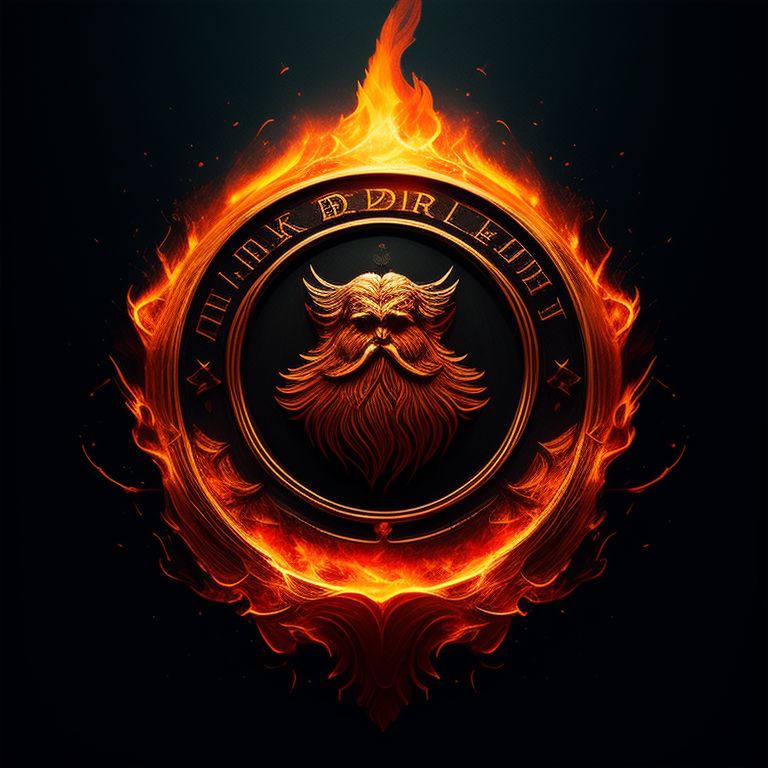 strict-stork746: a logo of a beard made of flame
