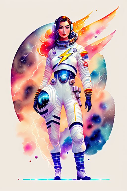 Iskandur: woman wearing retro-futuristic space suit, character design ...