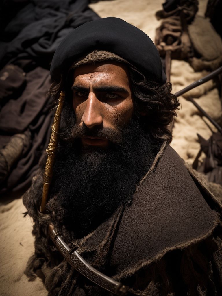 AmigoJC: Jewish warrior, beard, dirty face of battle, striking facial ...