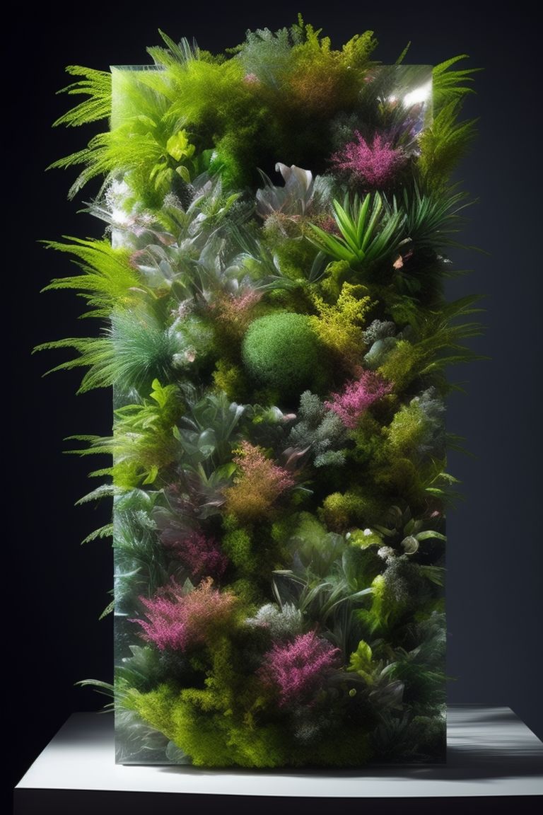 limp-rat251: A striking vertical display of lush greenery carefully ...