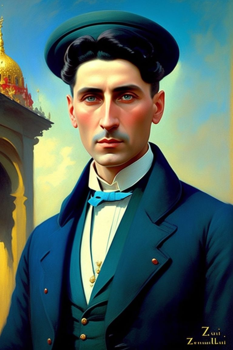 bouncy-mule791: Corneliu Zelea Codreanu in the art style of Viktor ...