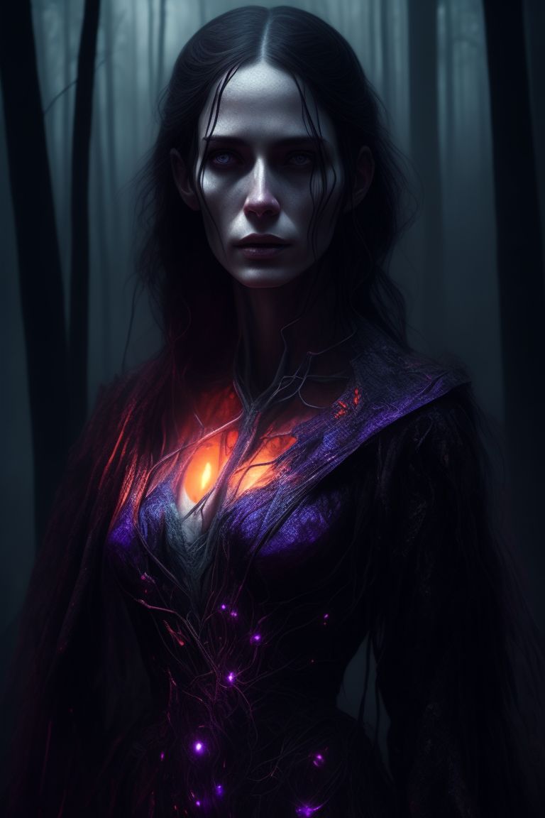 gloomy-weasel24: pale, emaciated (woman) in the woods