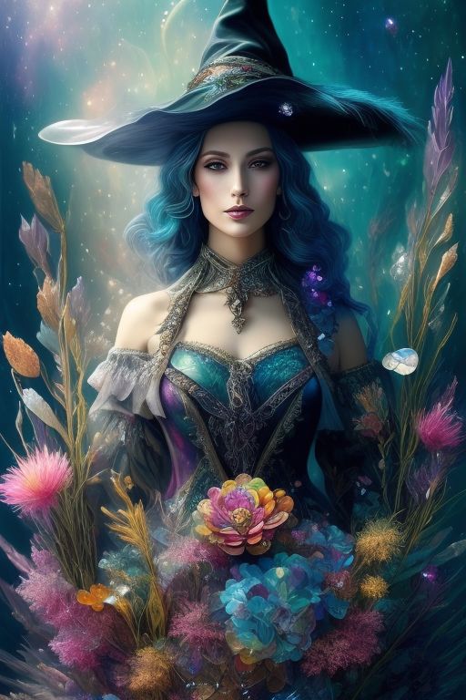 Pretty Witch Drawing