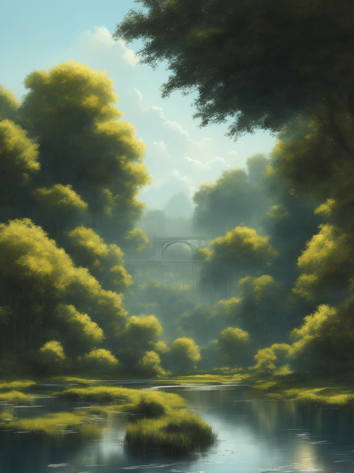 reliable-yak58: panoramic view on the modern sity, sunny day, trees on ...