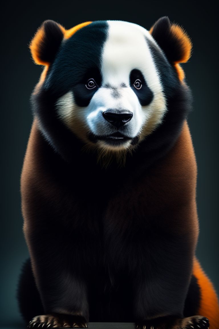 Fedoraxsa: dog mixed withpanda