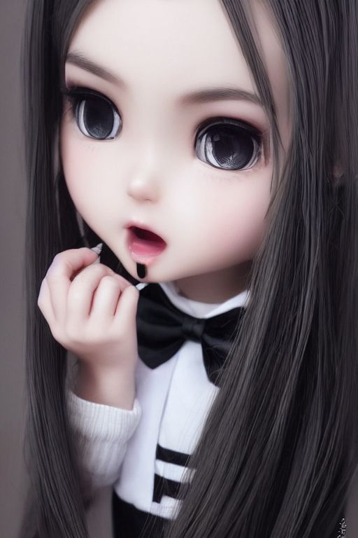 stale-oryx985: a full body portrait of baby wednesday addams, black ...