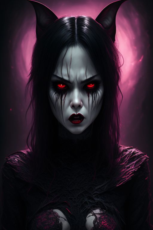 wavy-spider973: A female vampire that is combined with a bat, with ...