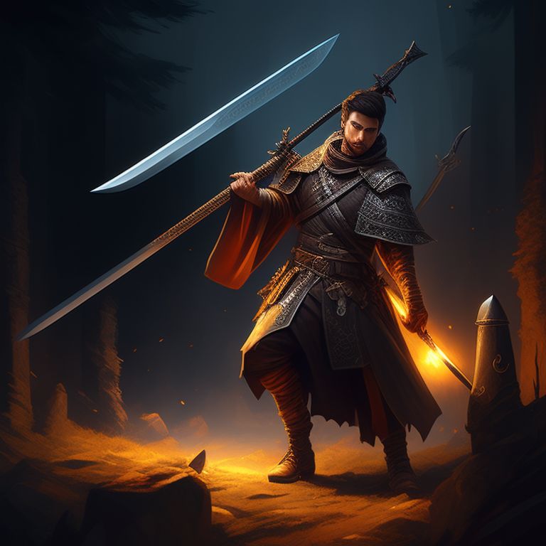 Cloaked Mage With Sword