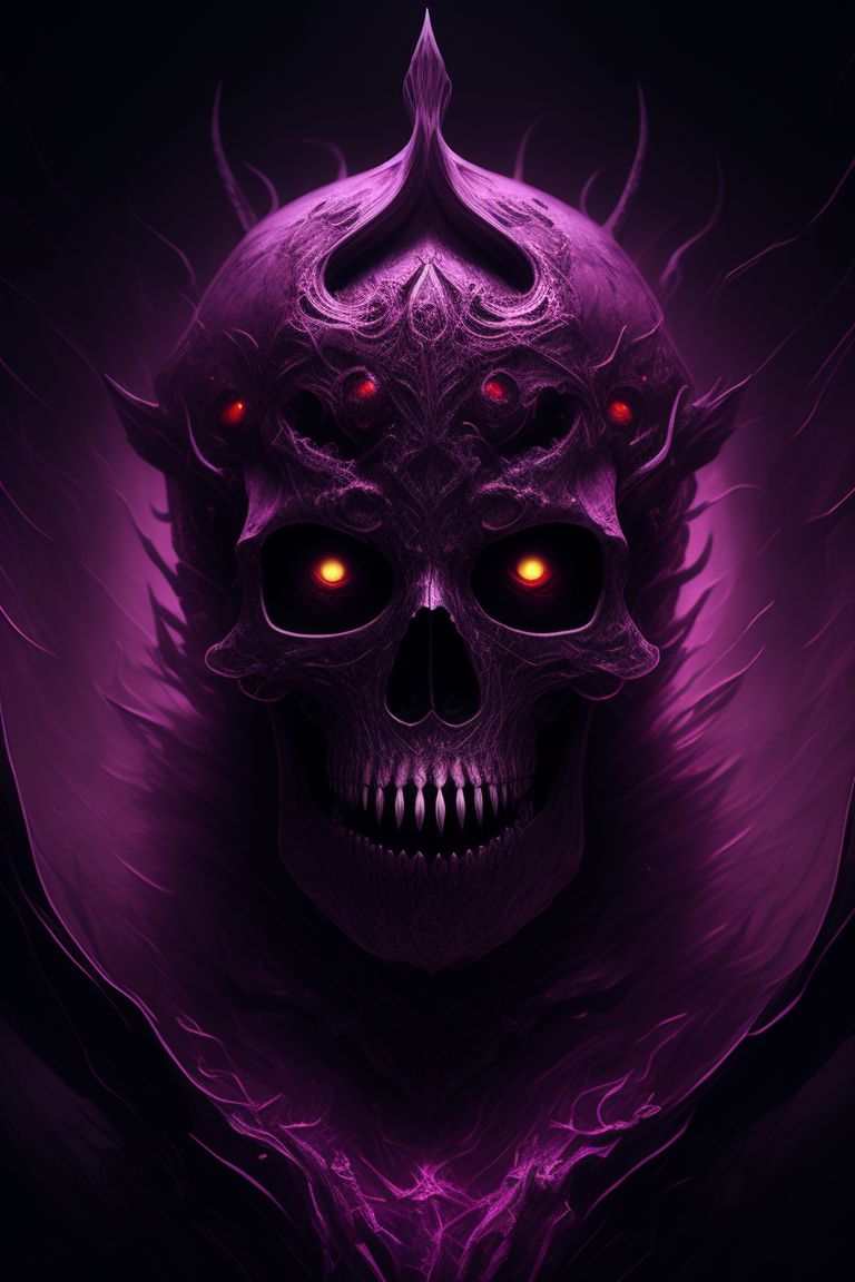 Evil Demon Skulls Wallpaper