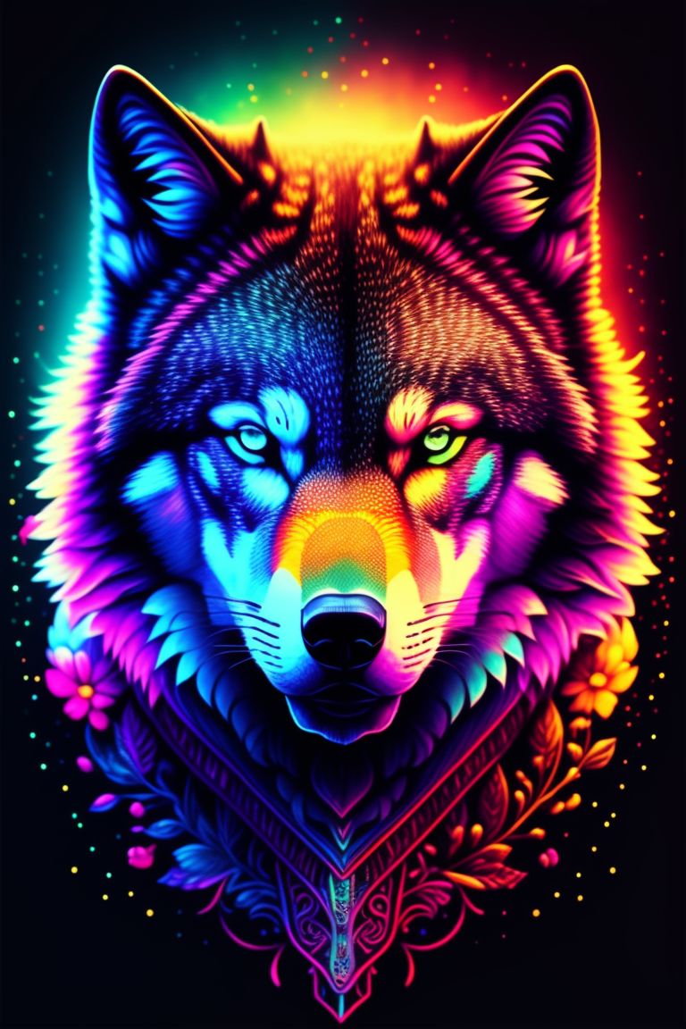 Neon Wolf Wallpaper