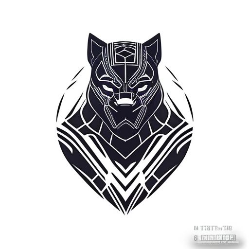 sharp-walrus946: black and white logo with the outline of a panther ...