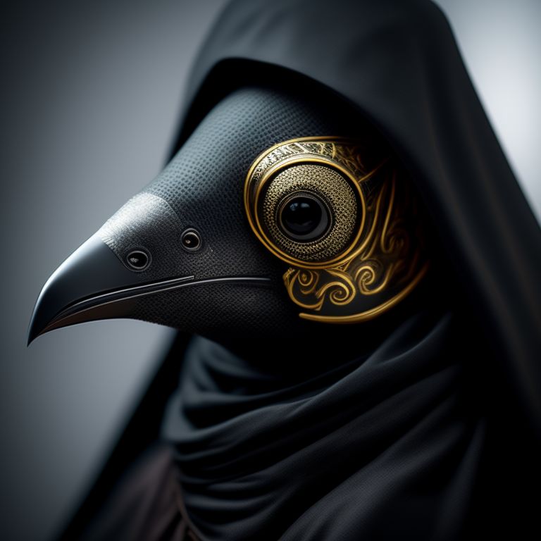 drab-ant611: Jedi pigeon with a black Jedi cloak on, portrait ultra ...