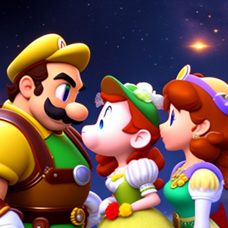 Luigi And Daisy Kissing