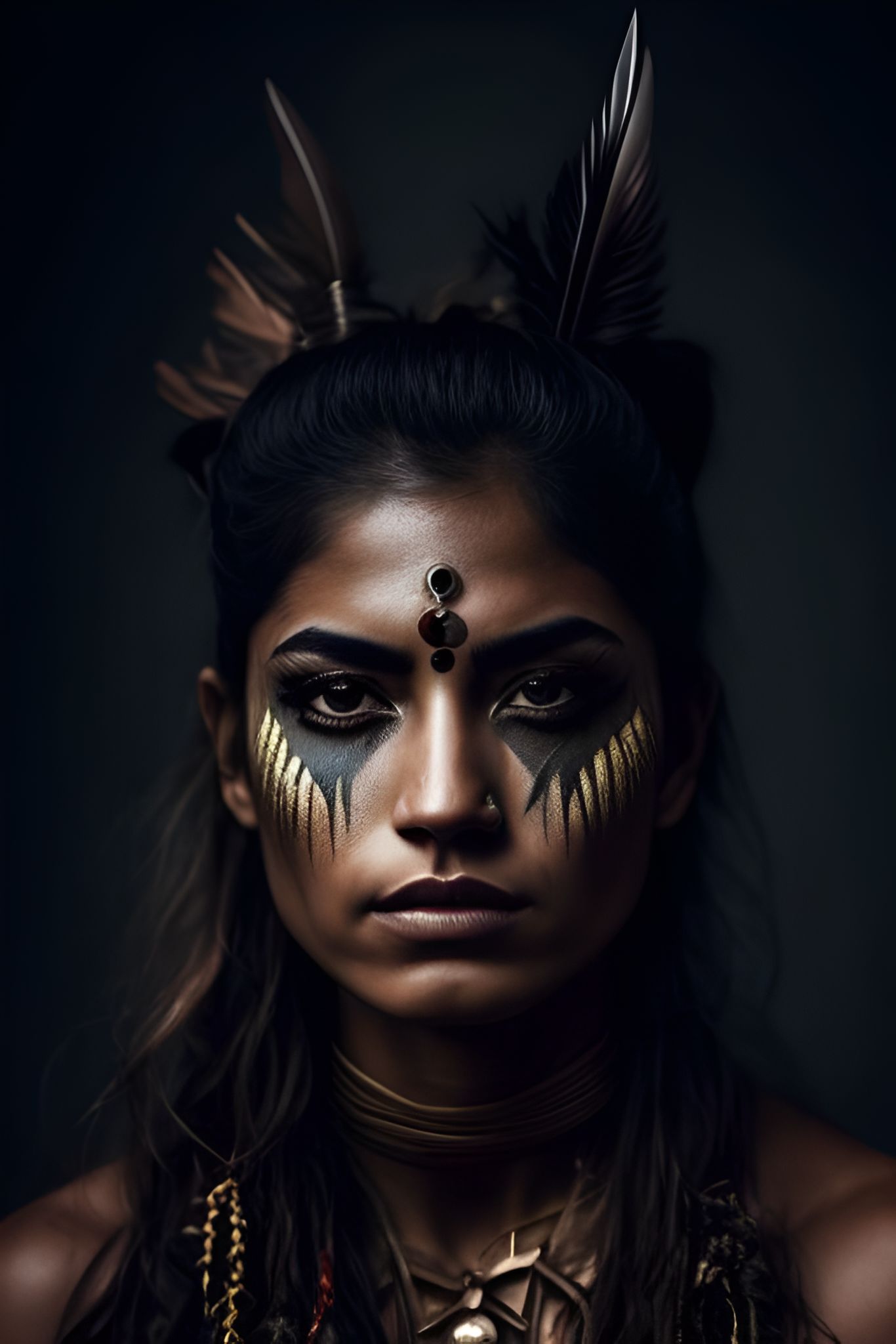 Indian Warrior Face Paint Designs