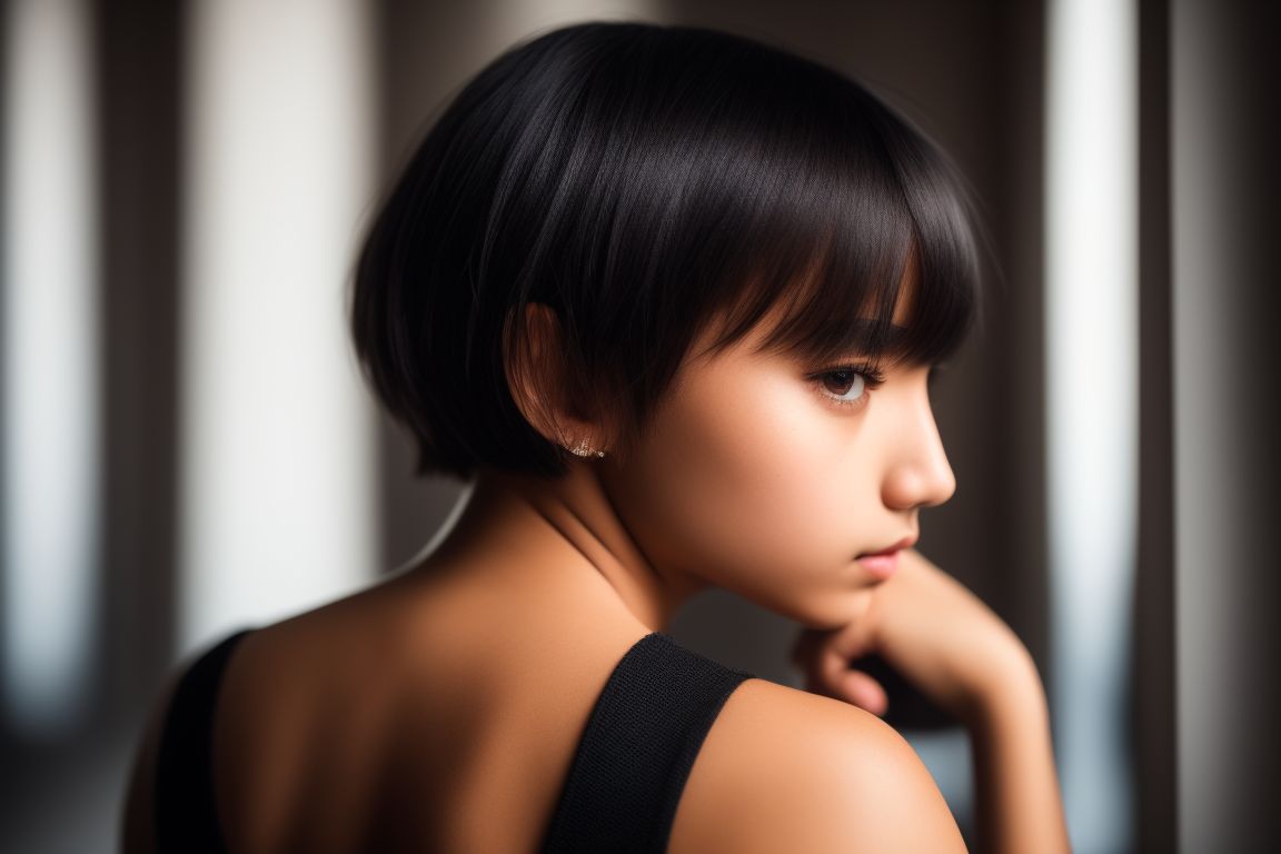 stiff-mink13: young girl 20 years, little tanned, short hair, black ...