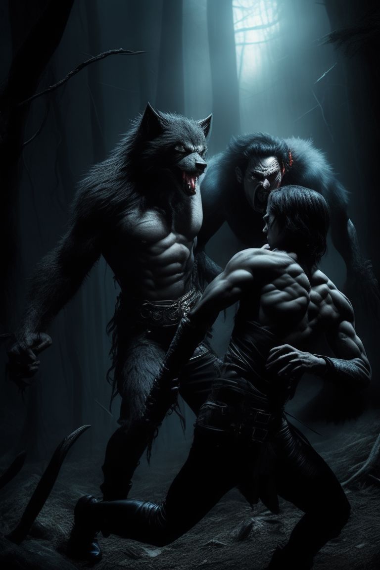 Werewolf And Vampire Fight