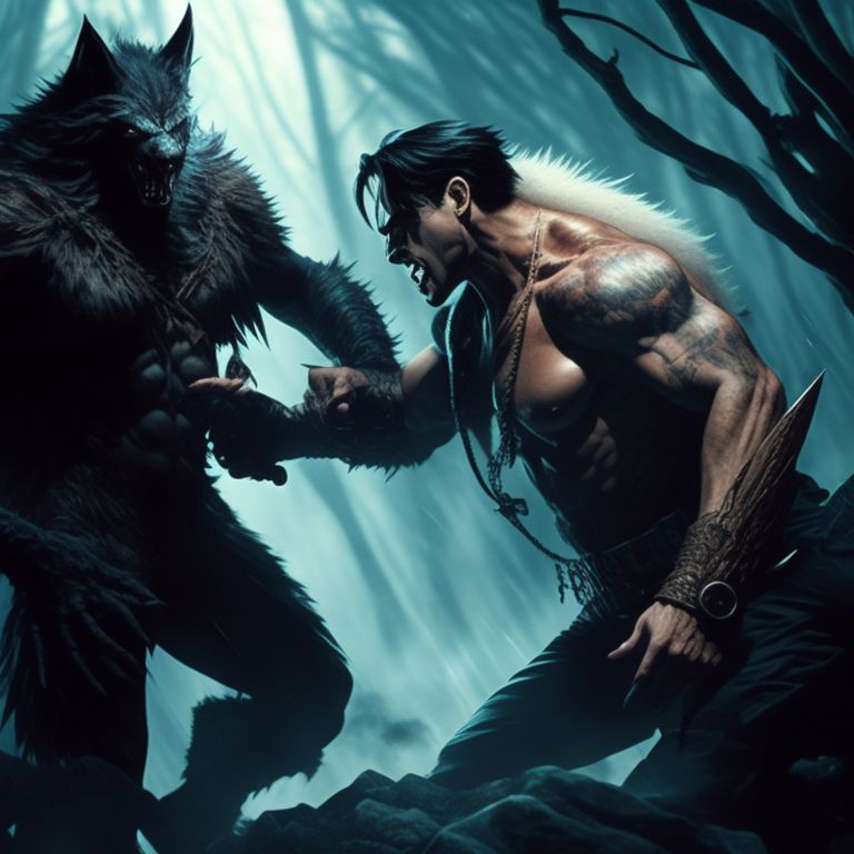 Werewolves Fighting Vampires