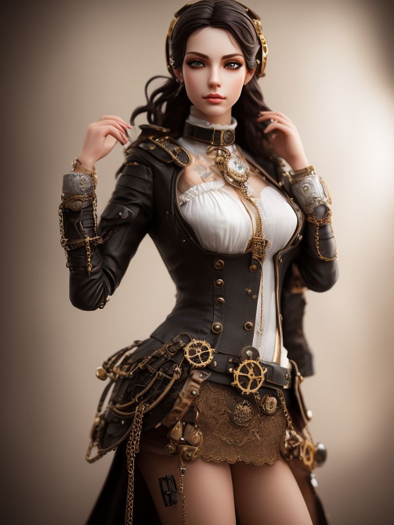 Kg Animations Full Body Female Steampunk Model Professional