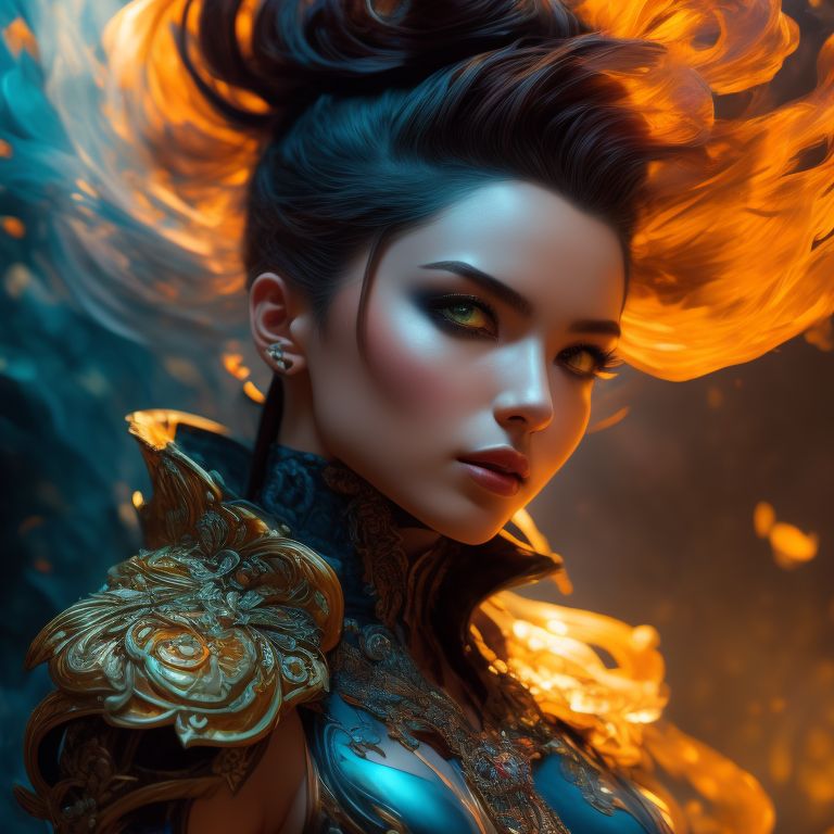 Manuzoom: the ultra realistic painting of A young female in colorful ...