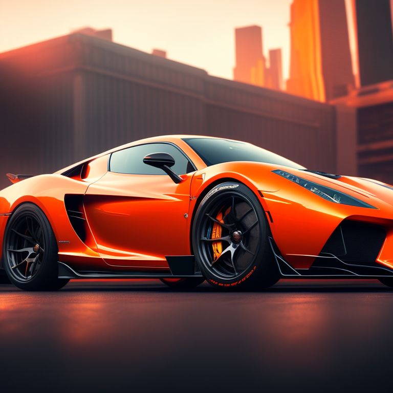 even-sparrow500: Orange super car amazing profile