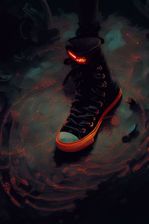 curvy-wren692: converse shoe orange and black detailed pattern