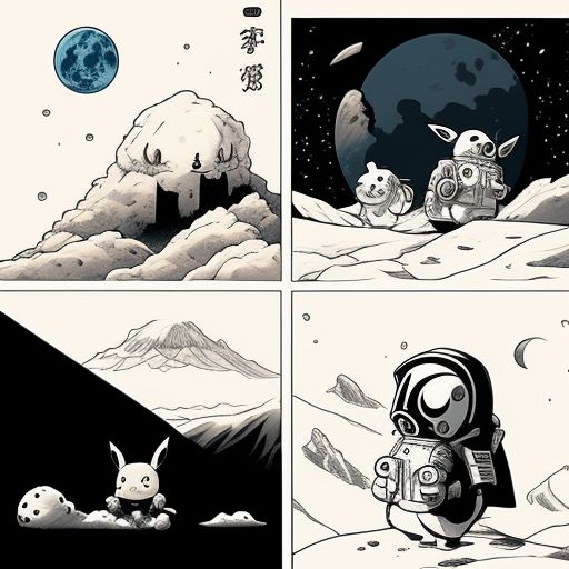 Peter.Wirdemo: Pikachu manga - about hiding on the moon