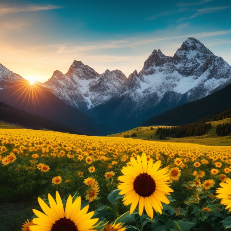 Sunrise Over Mountains