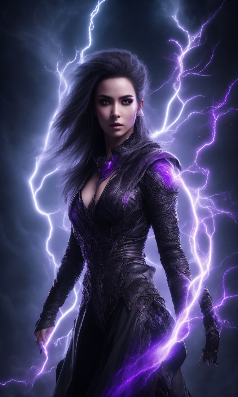 SilverEvermoore: a female warlock with her hair in a ponytail and ...