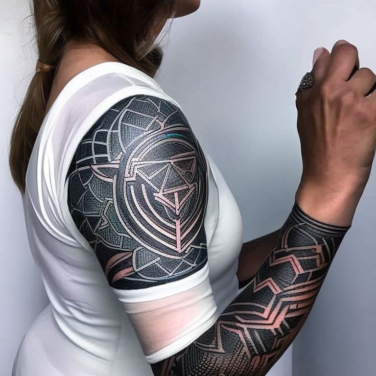 Sacred Geometry Tattoo Half Sleeve