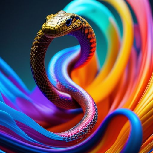 Real Colorful Snake