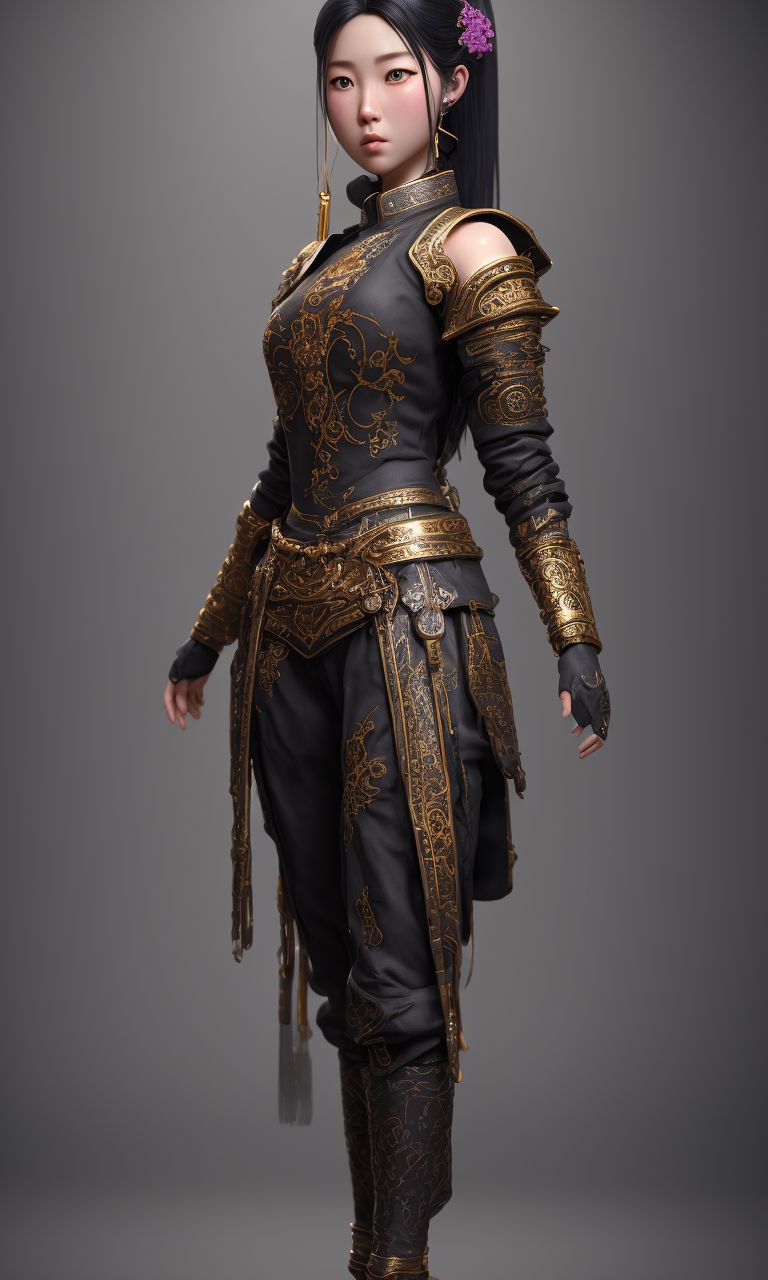 stingy-finch923: Full body a girl, full body shot, joseon dynasty, 3d ...