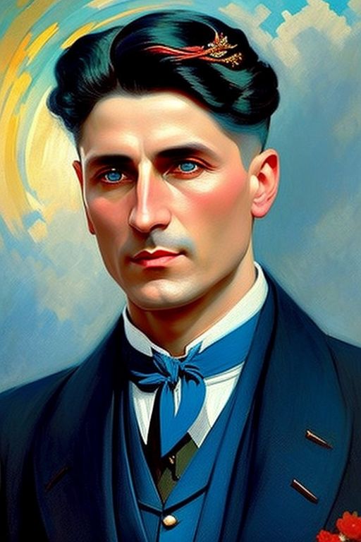 bouncy-mule791: Corneliu Zelea Codreanu in the art style of Viktor ...