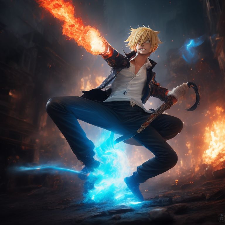 One Piece Sanji Fire Kick