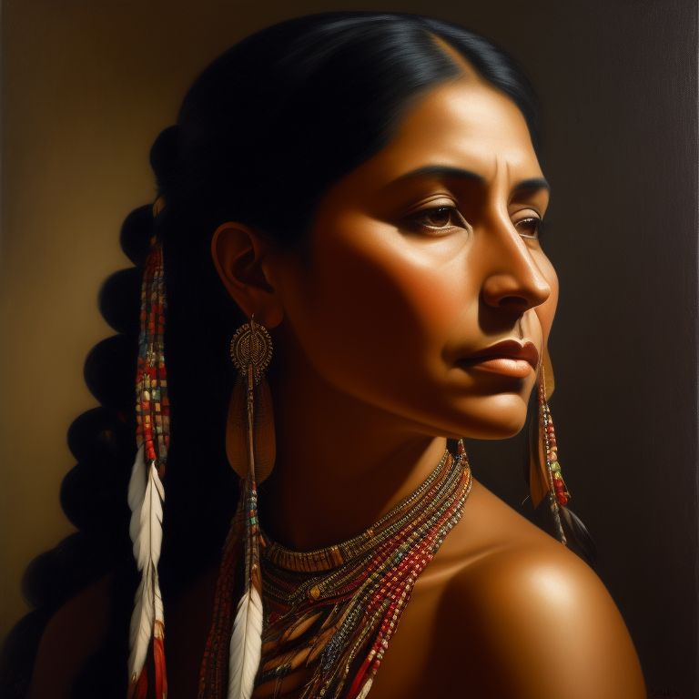 dull-rat797: portrait of a beautiful native american woman gazing to ...