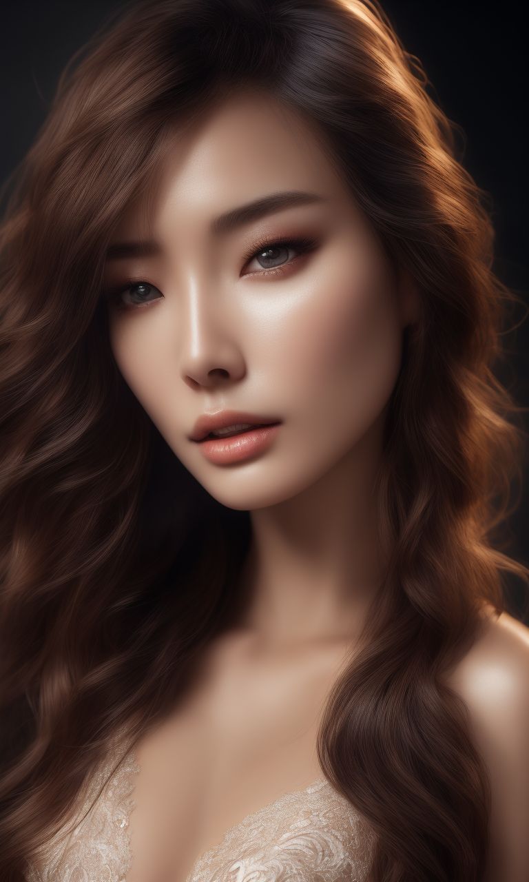 stunningly beautiful woman, feminine form, reflection eyes with ...