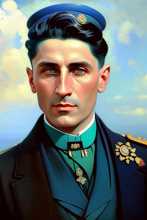 bouncy-mule791: Corneliu Zelea Codreanu in the art style of Viktor ...