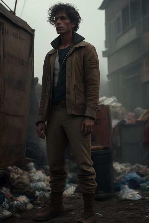 Fedoraxsa: handsome white man dressed in ragged clothes in garbage ...