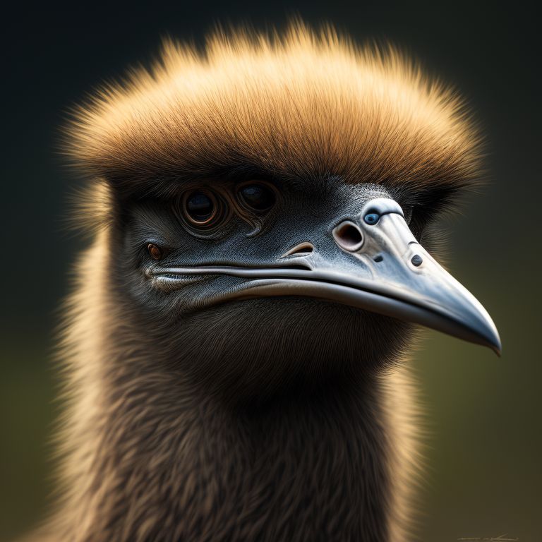 Ostrich Face Art