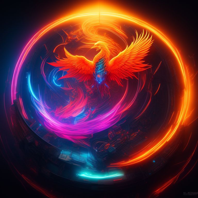 total-dunlin940: a cybernetic phoenix raising from an open book ...