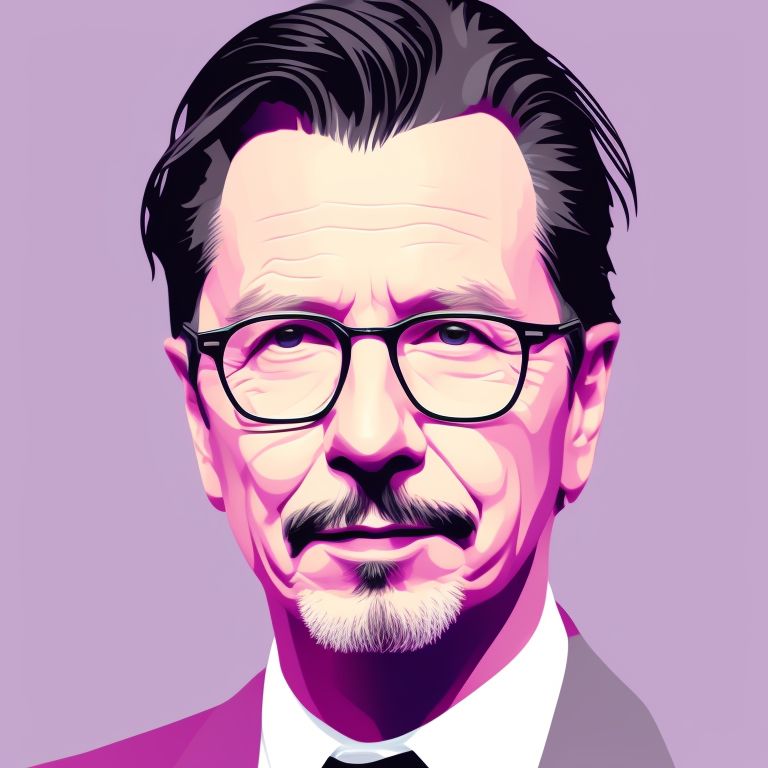 zigzag-lemur466: Vector illustration, Flat illustration, Illustration, Portrait of Gary Oldman ...