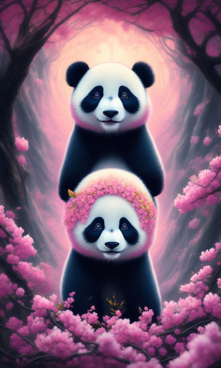 Pink Panda Bear