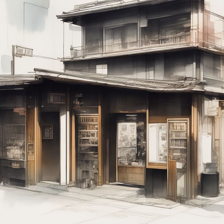 MShare: Urban Architectural, Drawing, ink watercolor, sketch, tokyo ...
