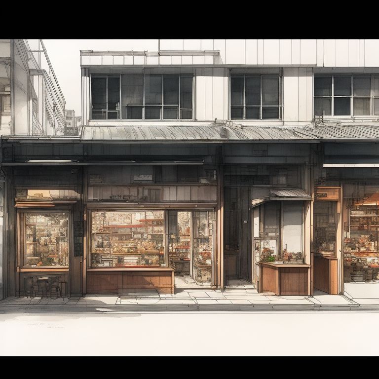 MShare: Urban Architectural, Drawing, ink watercolor, sketch, tokyo ...