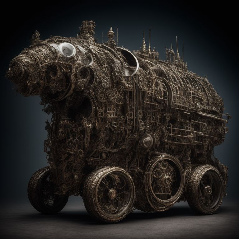 coarse-gnu527: biomechanical steampunk cyborg vehicle reminiscent of ...