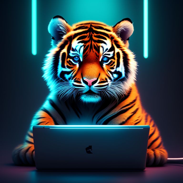 wicked-louse852: A baby tiger that is coding