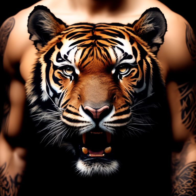Bengal Tiger Face Tattoo