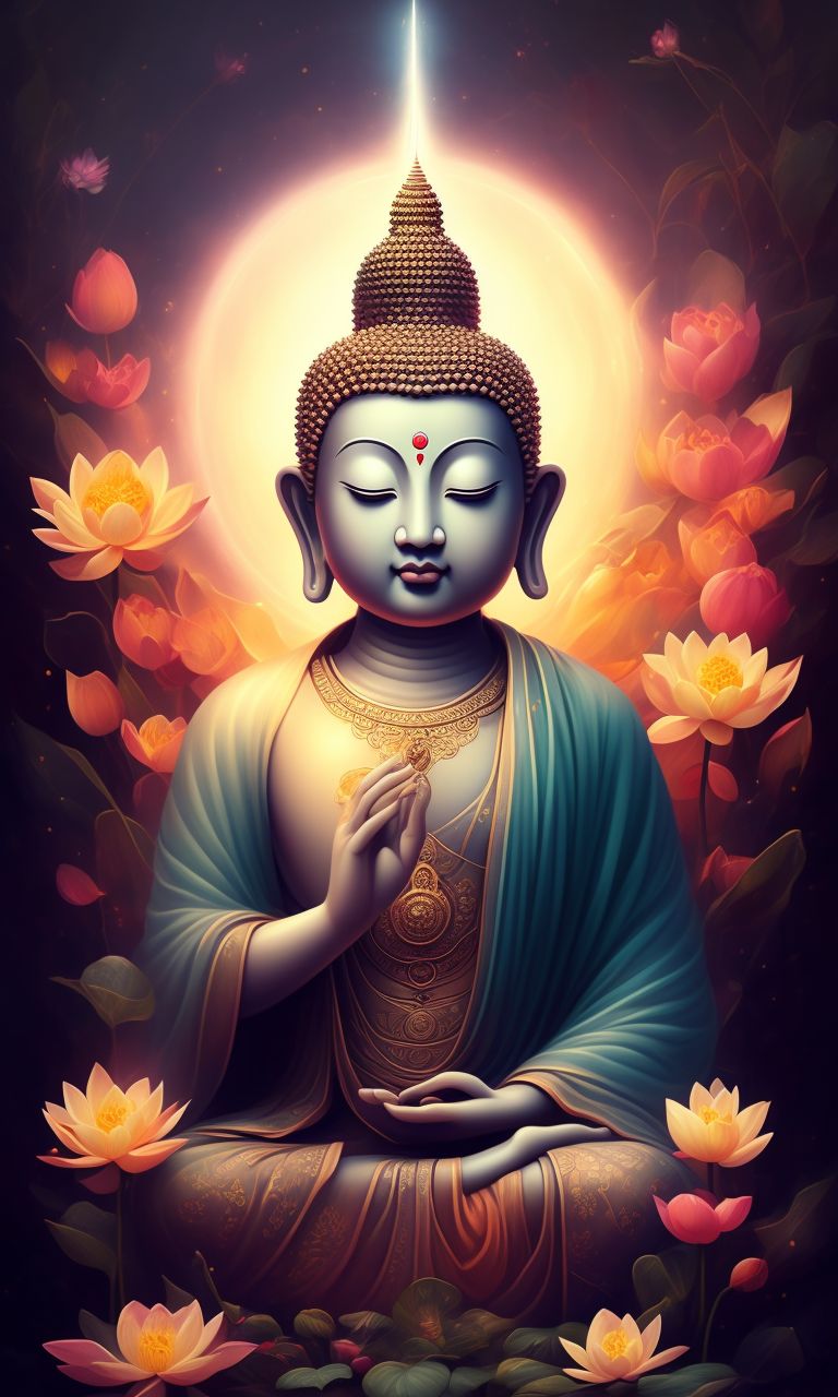 Lotus Flower Buddha Wallpaper