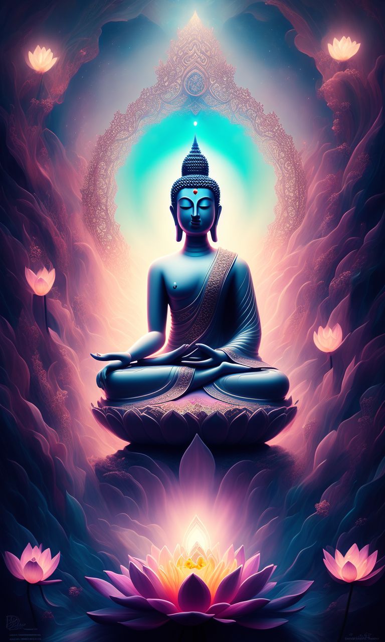 Lotus Flower Buddha Wallpaper
